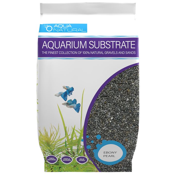 Premium Aqua Natural Ebony Pearl Pea Pebble Substrate for Aquariums ...